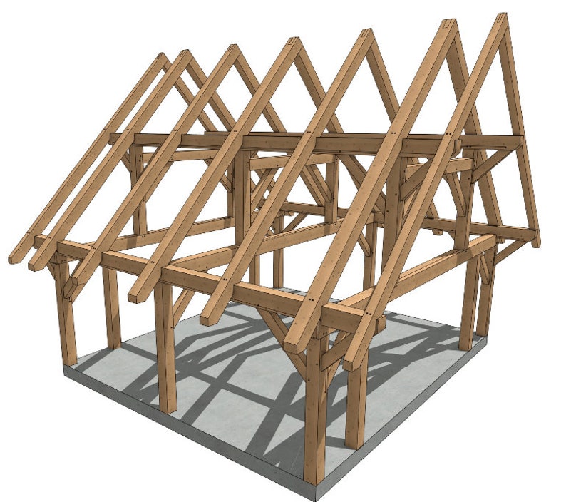 28' X 24' Fairwood Pavilion I Timber Frame Plan Set - Etsy