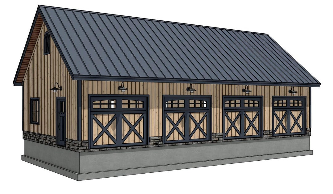 24' X 48' Westfield Barn IV Timber Frame Plan Set - Etsy