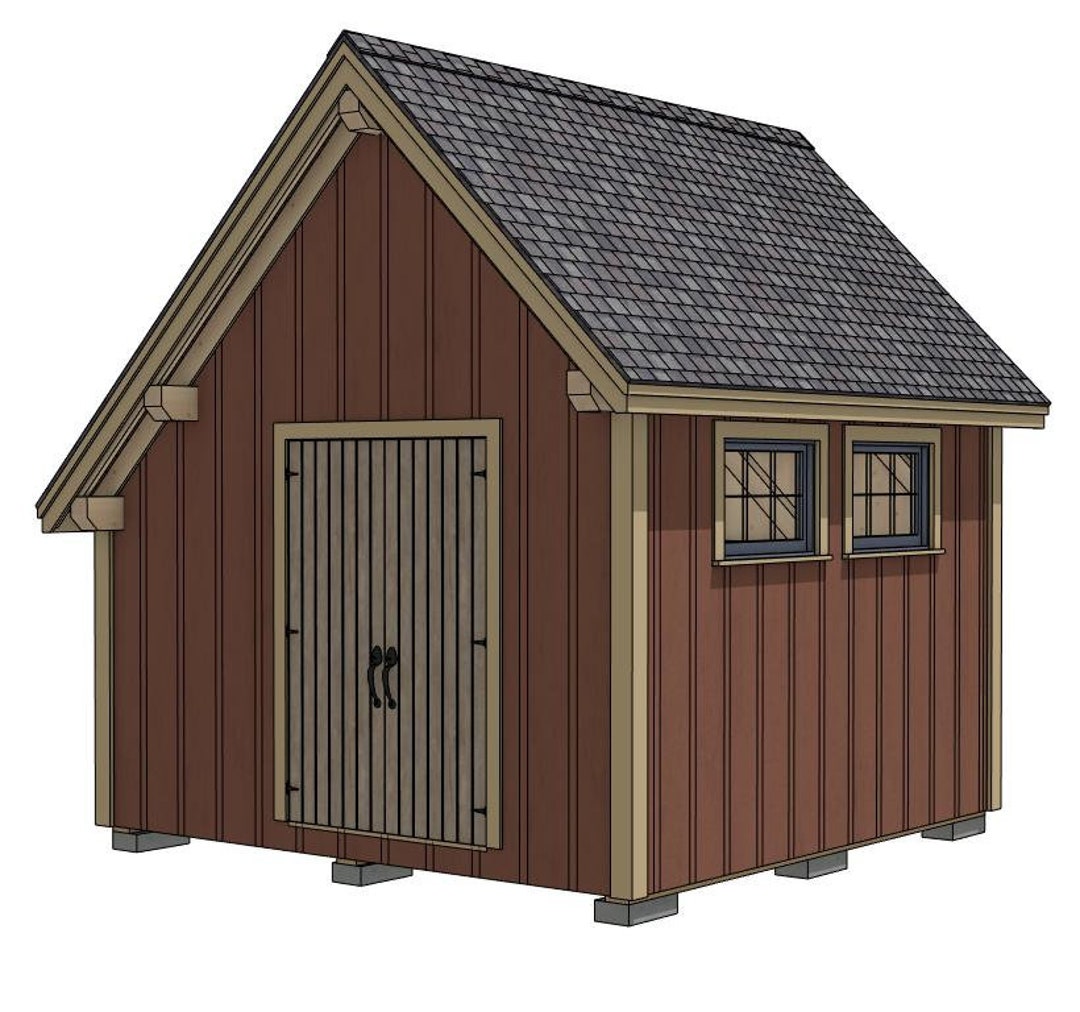 12' X 12' Enfield Shed II Timber Frame Plan Set - Etsy