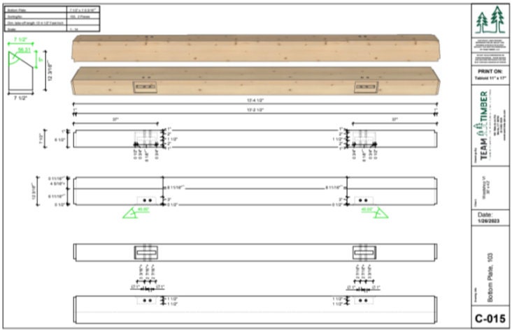 30' X 42' Woodshop I Timber Frame Plan Set - Etsy