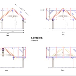 18' X 24' 3 Gable Timber Frame Pavilion - Etsy