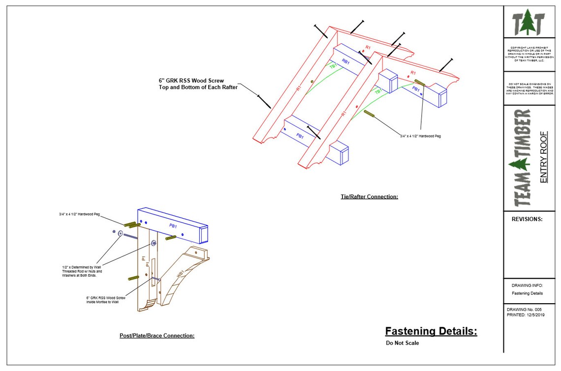 32" X 54" Timber Frame Entry Roof Plan Set - Etsy