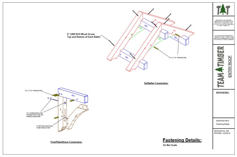 32" X 54" Timber Frame Entry Roof Plan Set - Etsy