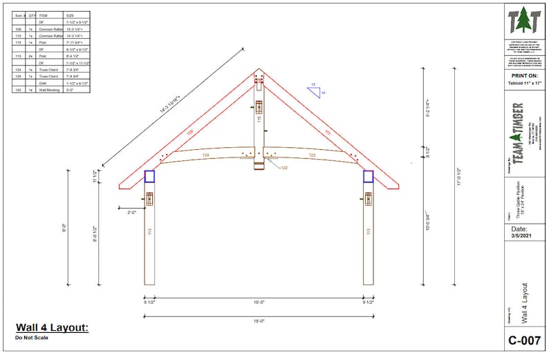 18' X 24' 3 Gable Timber Frame Pavilion - Etsy