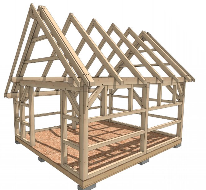 14' X 16' Enfield Shed III Timber Frame Plan Set - Etsy