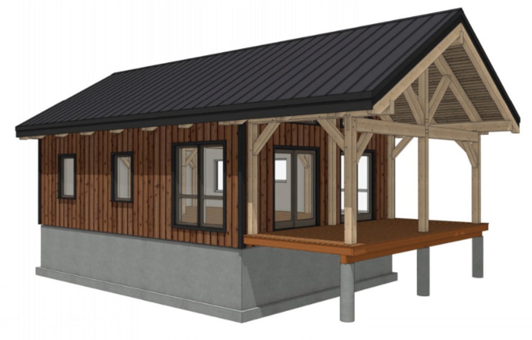 24' X 32' Hemlock Cabin I Timber Frame Plan Set - Etsy