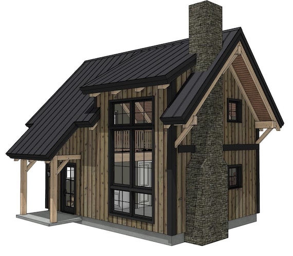 Small Timber Frame Cabin Plans Kits Cottage Rumah Kayu Arsitektur Kayu