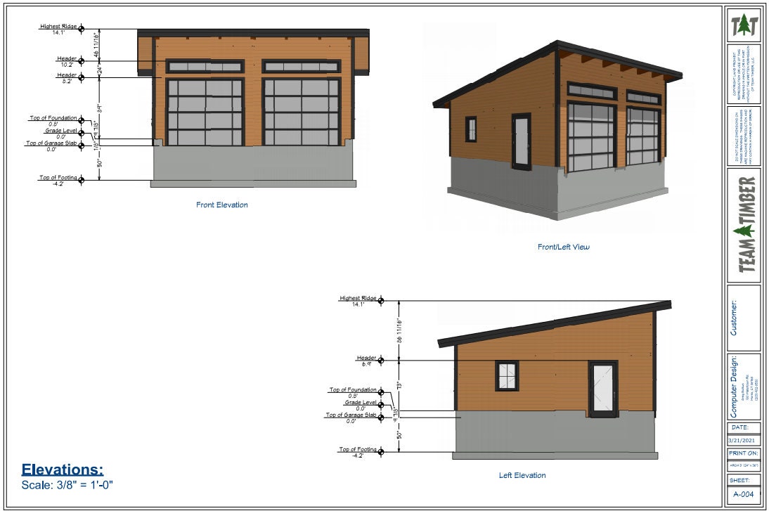 24' X 24' Timber Frame Shed Roof Garage Full Plan Set - Etsy UK