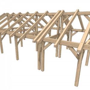 24' X 32' Hemlock Cabin I Timber Frame Plan Set - Etsy