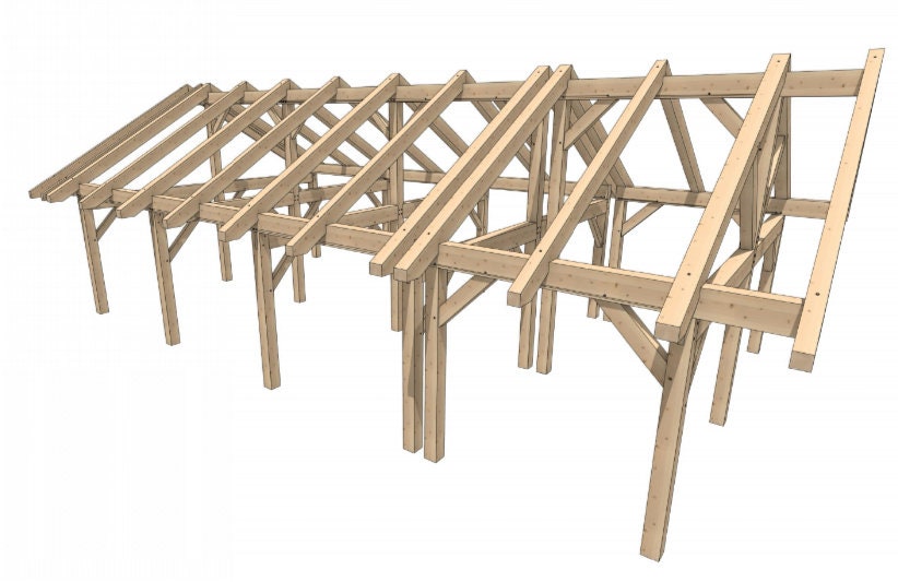 24' X 32' Hemlock Cabin I Timber Frame Plan Set - Etsy