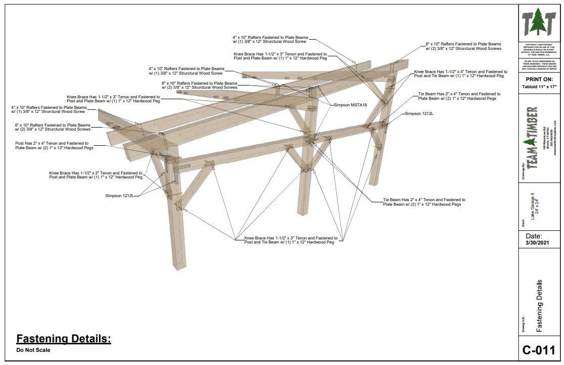 24' X 24' Timber Frame Shed Roof Garage Full Plan Set - Etsy