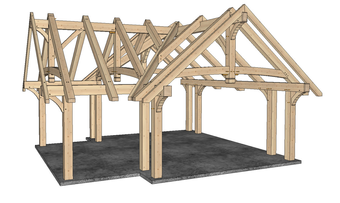 18' X 24' 3 Gable Timber Frame Pavilion - Etsy