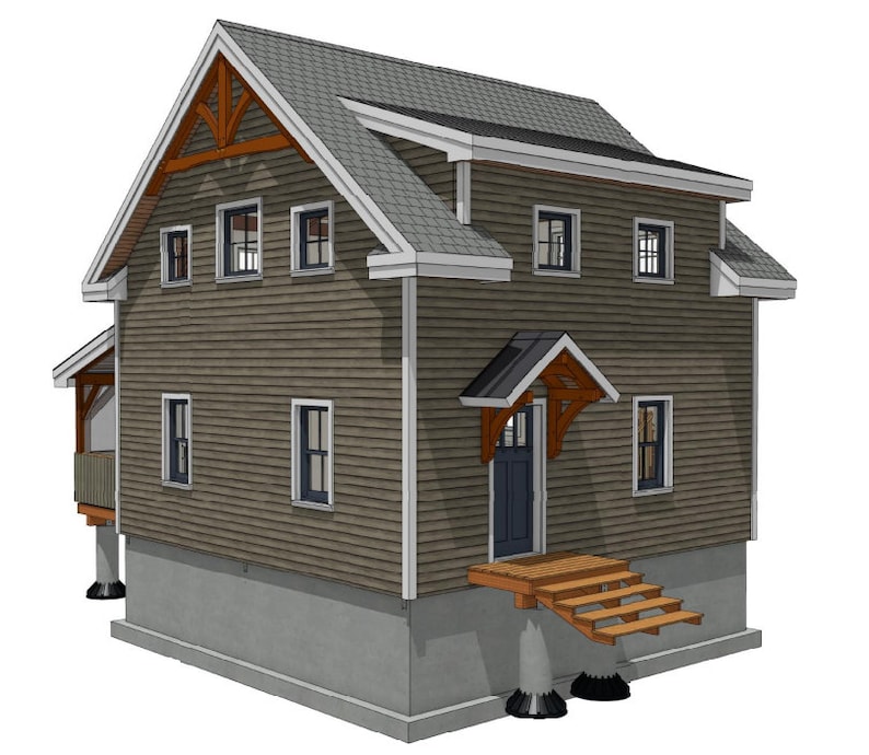 24' X 24' Rustic Ridge Cabin Timber Frame Plan Set - Etsy