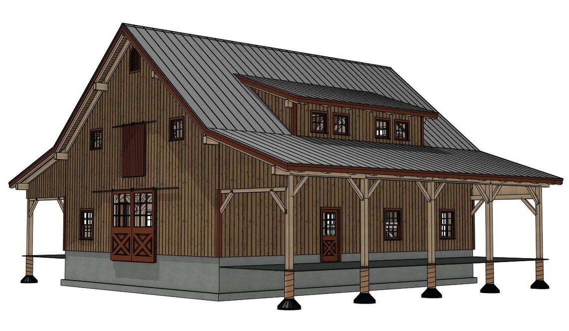 60' X 48' Laconia Barn I Timber Frame Set - Etsy