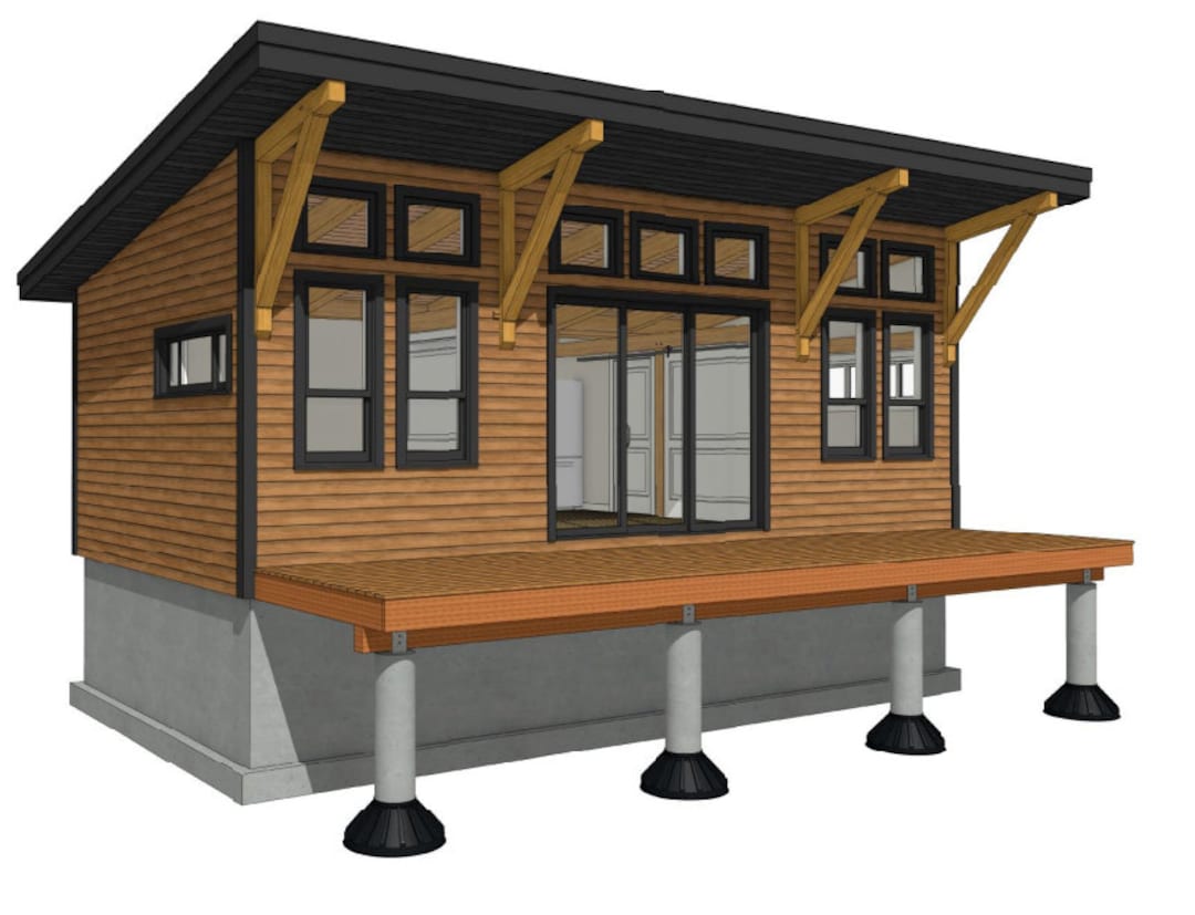 16' X 30' Mini Lake Cabin Timber Frame Plan Set - Etsy