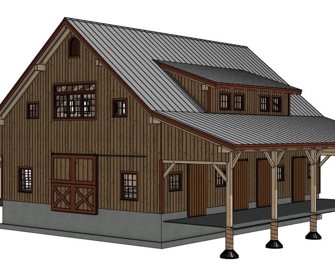 32×28 Timber Frame Monitor Barn - Etsy Canada