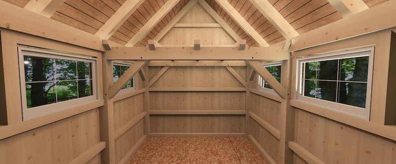 10' X 12' Bridgewater Shed II Timber Frame Plan Set - Etsy
