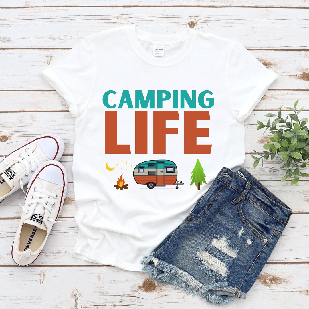 Camping Life Shirts, Camping Shirt, Camper T-shirt, Camper Shirt, Happy ...