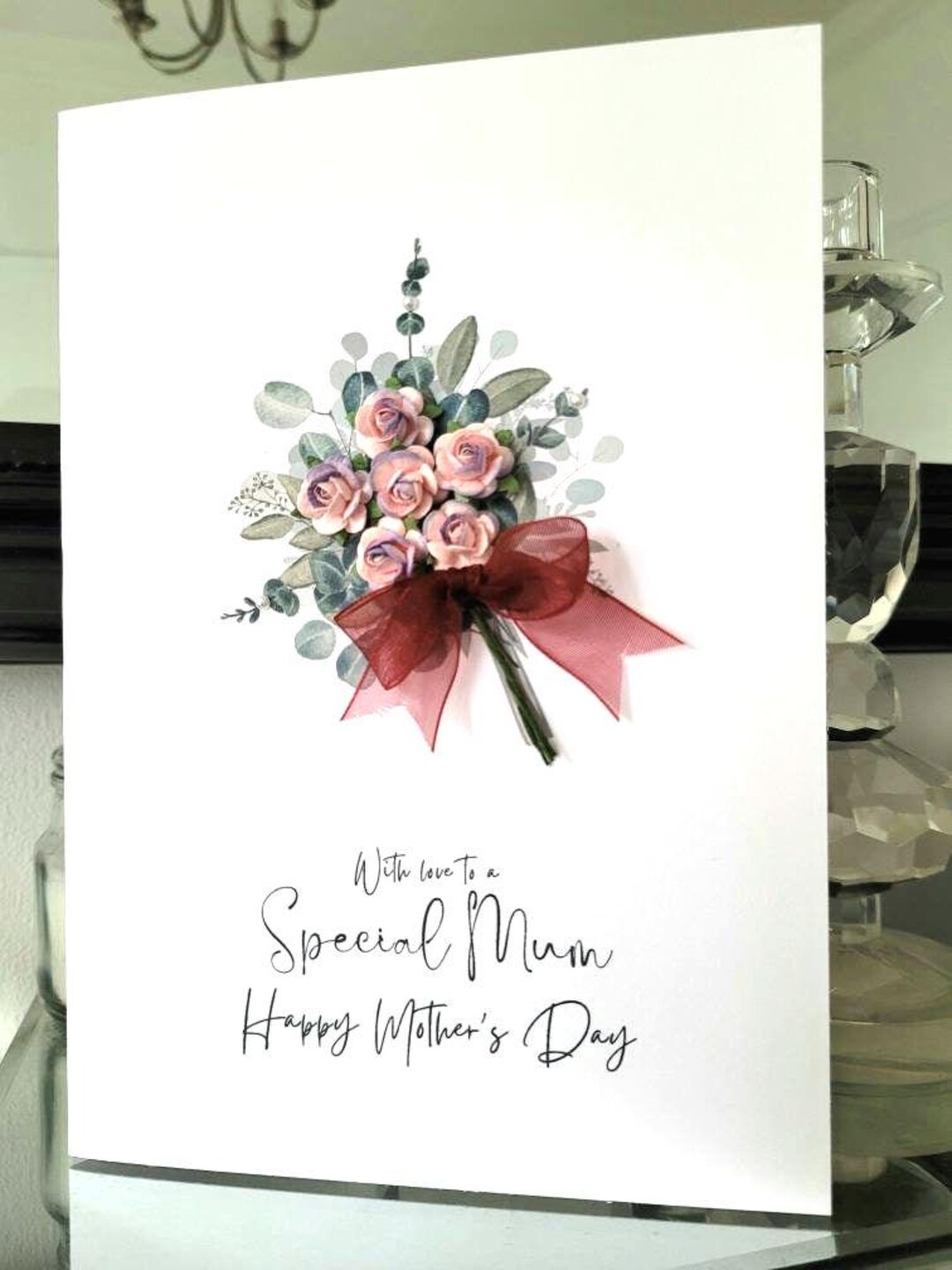 Special Mum Mother's Day Card, Happy Mother's Day Card, Pink Flowers ...