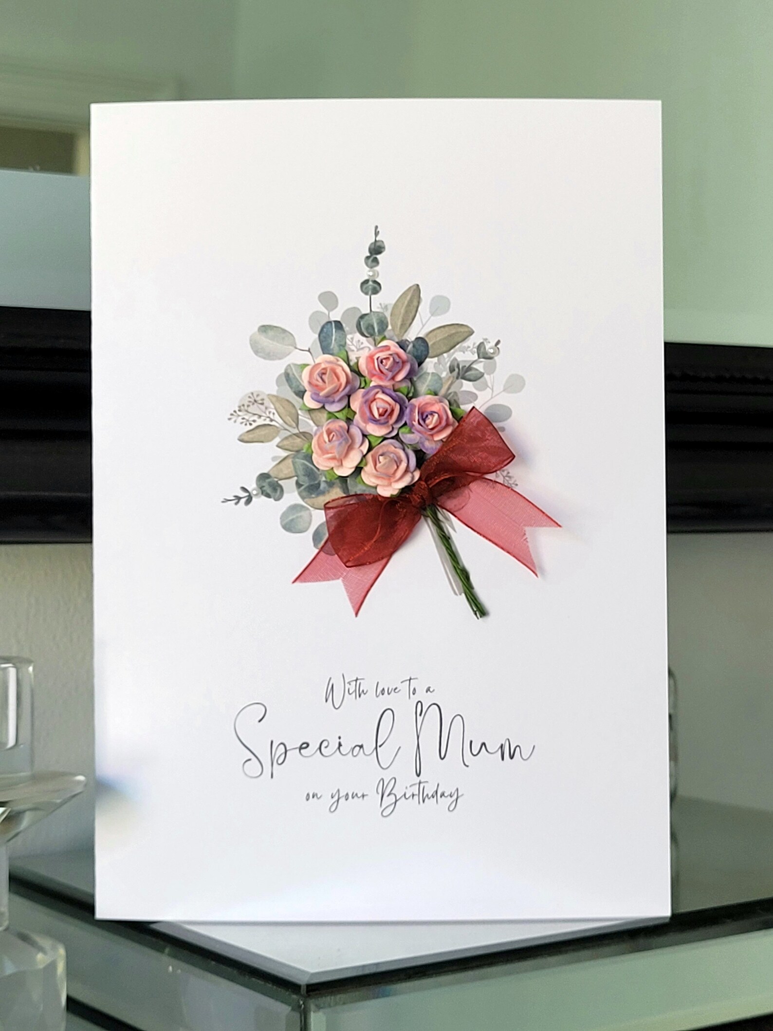Special Mum Pink Flower Bouquet Birthday Card, Mum Birthday Card ...
