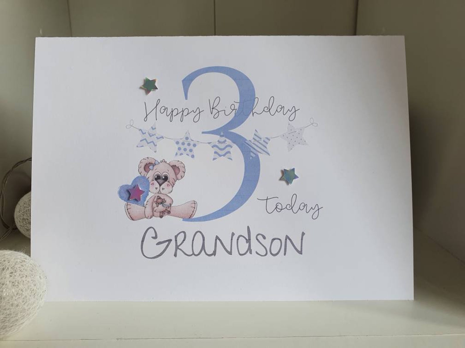 1st 2nd 3rd Birthday Card in Blue Boy 1st Birthday Card | Etsy