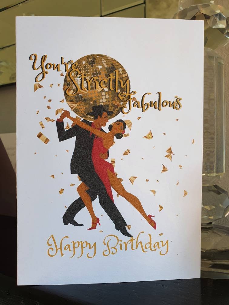 You're Strictly Fabulous Birthday Card Ballroom Dancing - Etsy UK