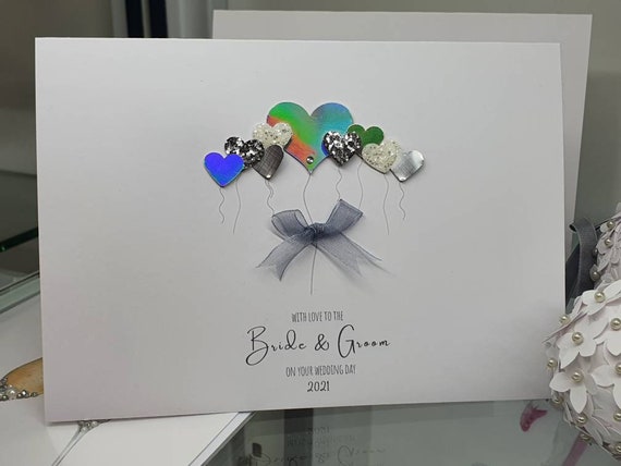 Wedding Card Bride and Groom Card Wedding Day Card Marriage | Etsy