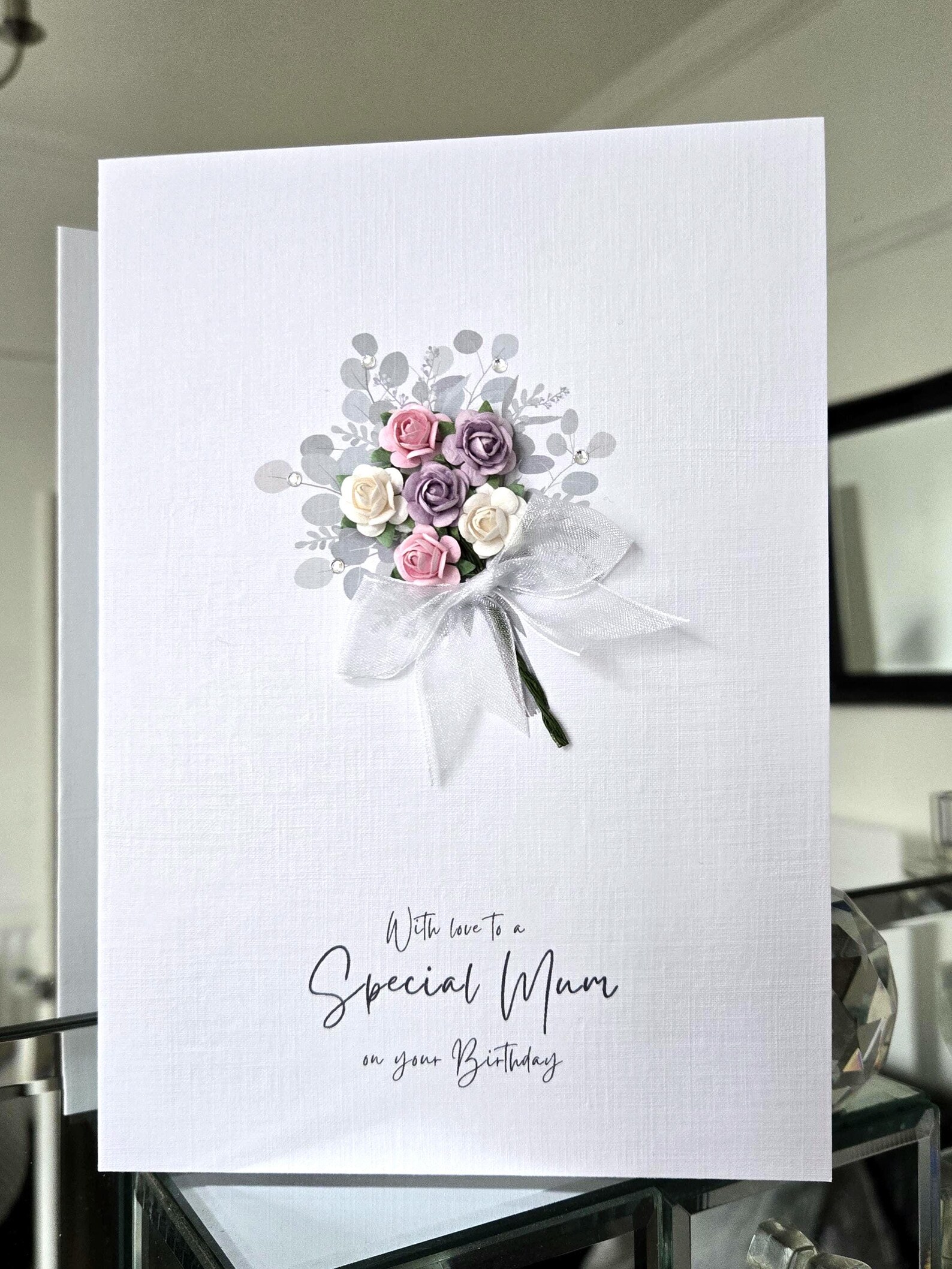 Special Mum Flower Bouquet Birthday Card, Mum Birthday Card, Handmade ...