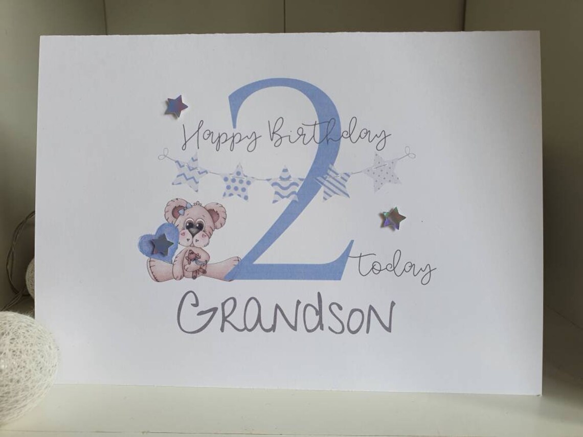 1st 2nd 3rd Birthday Card in Blue Boy 1st Birthday Card | Etsy