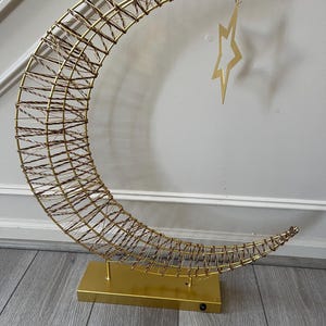 Gold Metal Moon & Star - Etsy