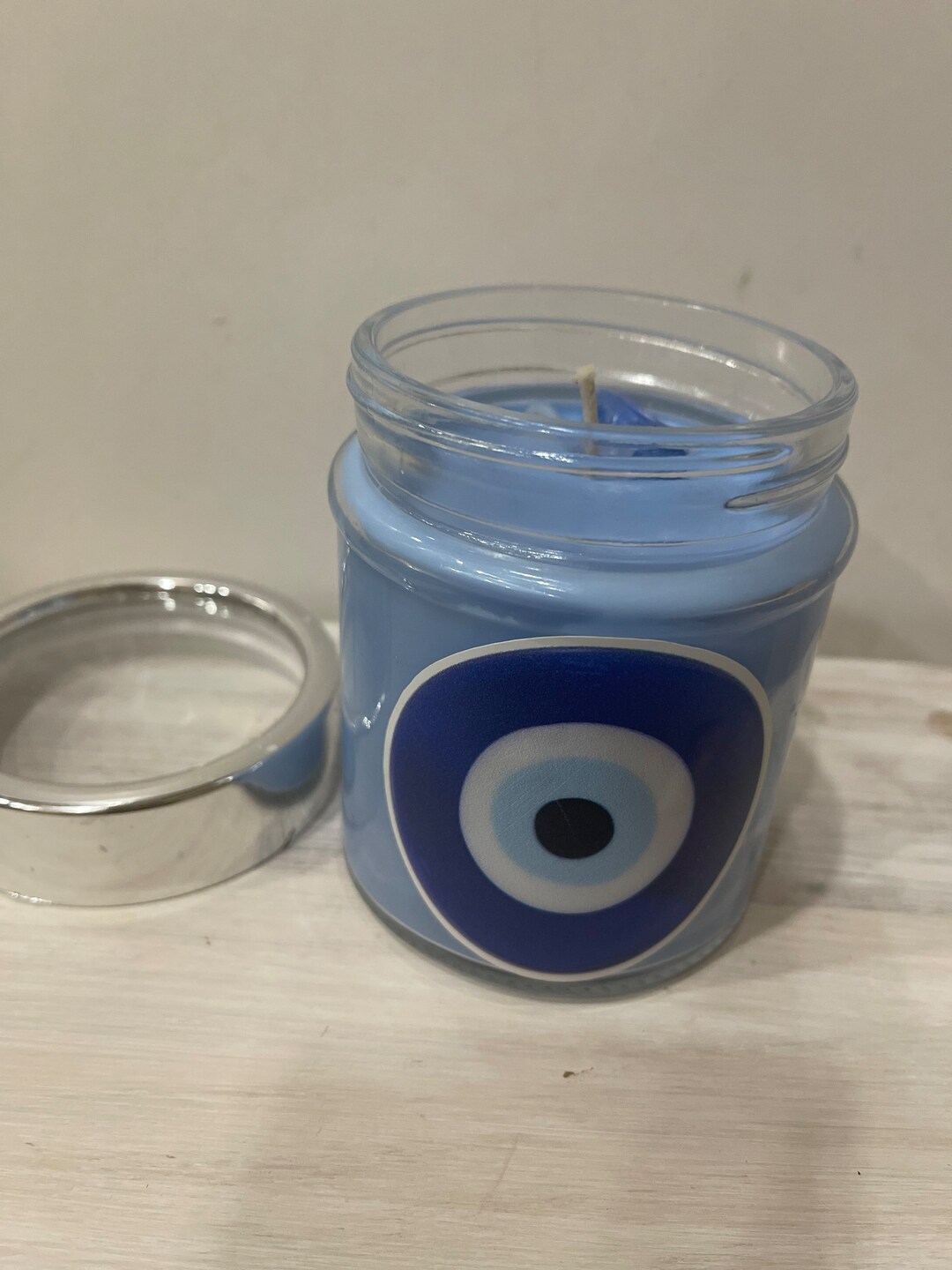 Evil Eye Candle With Real Reusable Crystals. With Your Choice of Scent ...