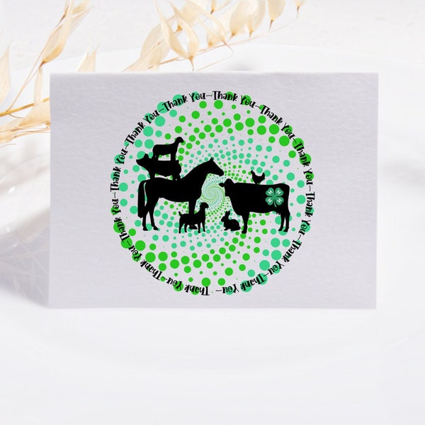 Thank You Livestock Card - Etsy
