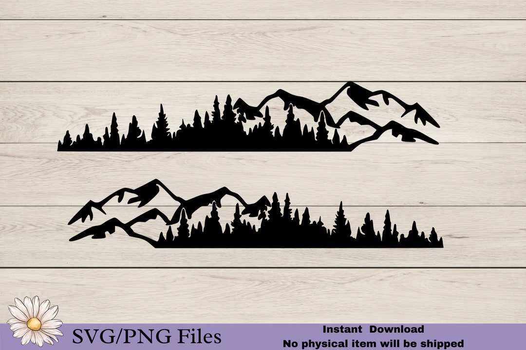 Vehicle Graphic SVG, Mountain Range Car Decal Design, Overlanding SVG ...