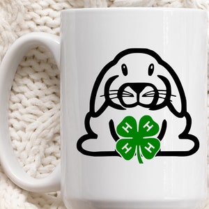 Bunny Rabbit SVG for Decals, 4H Rabbit Showmanship Svg for T-shirt, 4H ...