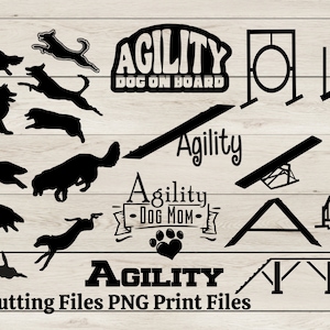 Make Your Own Dog Agility Course SVG/PNG Bundle, 21 Dog Agility ...