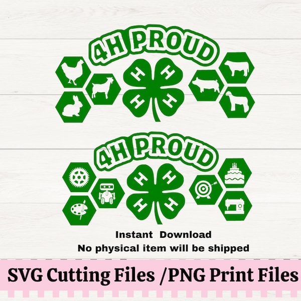 4h Svg - Etsy