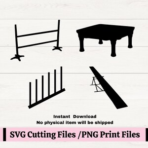 Make Your Own Dog Agility Course SVG/PNG Bundle,19 Dog Agility ...