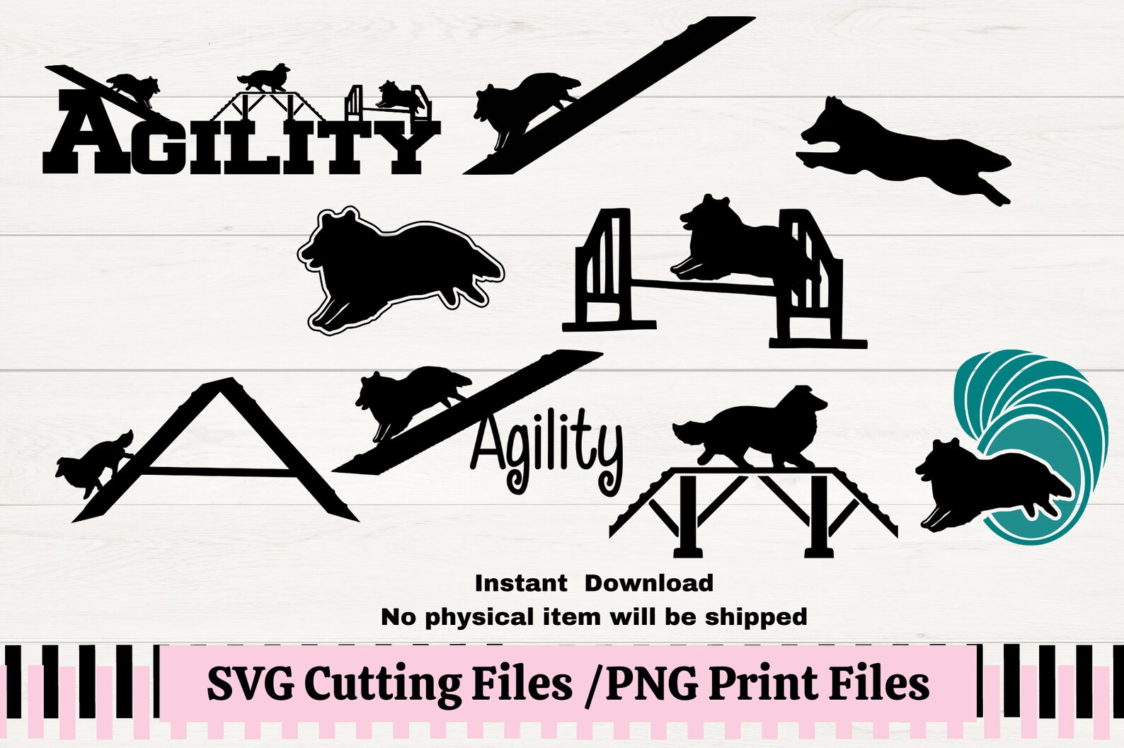 Sheltie Agility Dog SVG Bundle Shetland Sheepdog Agility - Etsy
