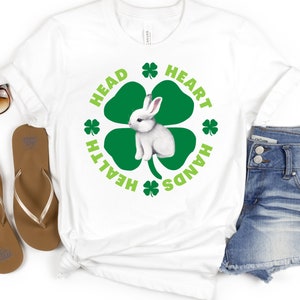 4H Clover Rabbit PNG, Rabbit PNG for 4H T-shirt, 4H Clover Rabbit Print ...
