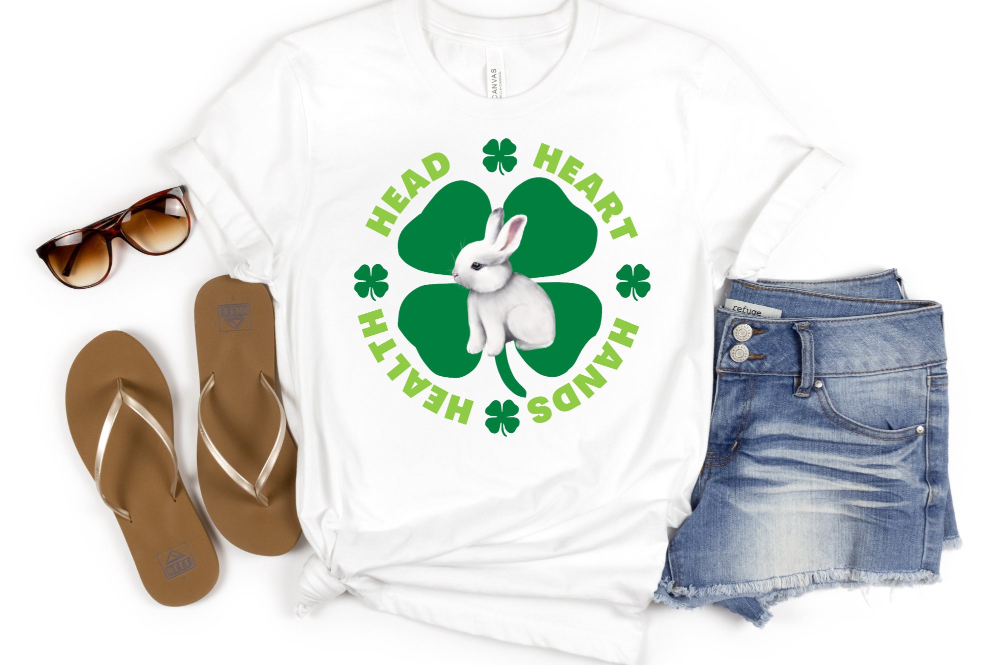 4H Clover Rabbit PNG Rabbit PNG for 4H T-shirt 4H Clover - Etsy