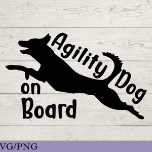 Agility Dog on Board SVG Agility Dog SVG Border Collie PNG - Etsy