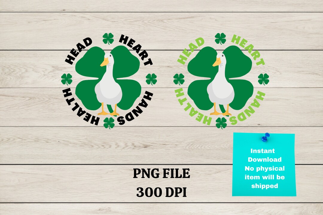 4H Clover Duck PNG, Duck PNG for 4H T-shirt, 4H Clover Duck Print for ...