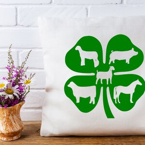 4H Clover SVG, County Fair Showmanship PNG, Livestock Farm Animals ...