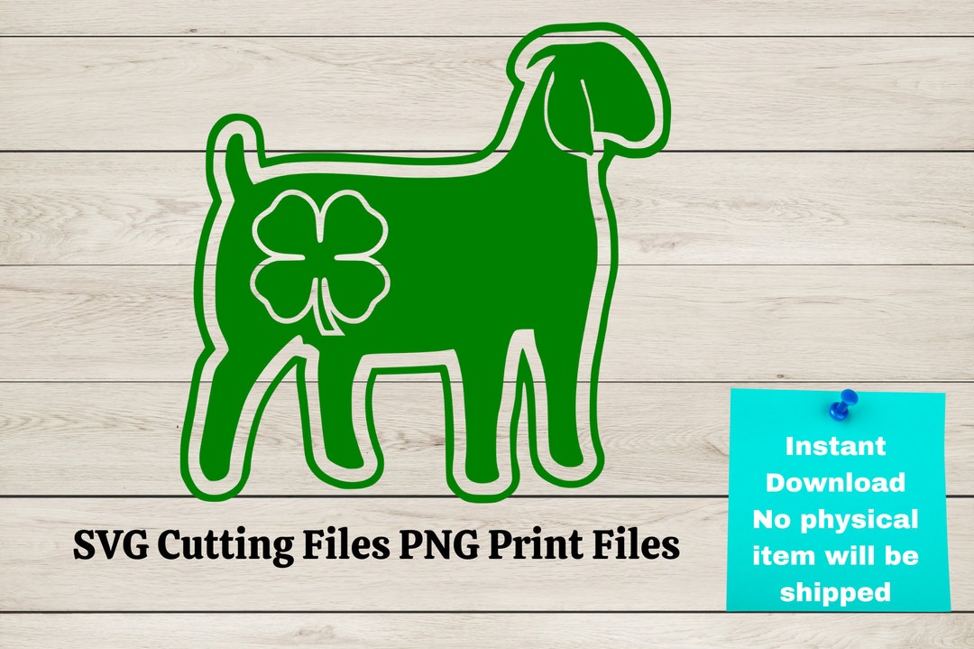 4H Clover SVG for Decals, 4H Goat Showmanship Svg for T-shirt, 4H Dairy ...