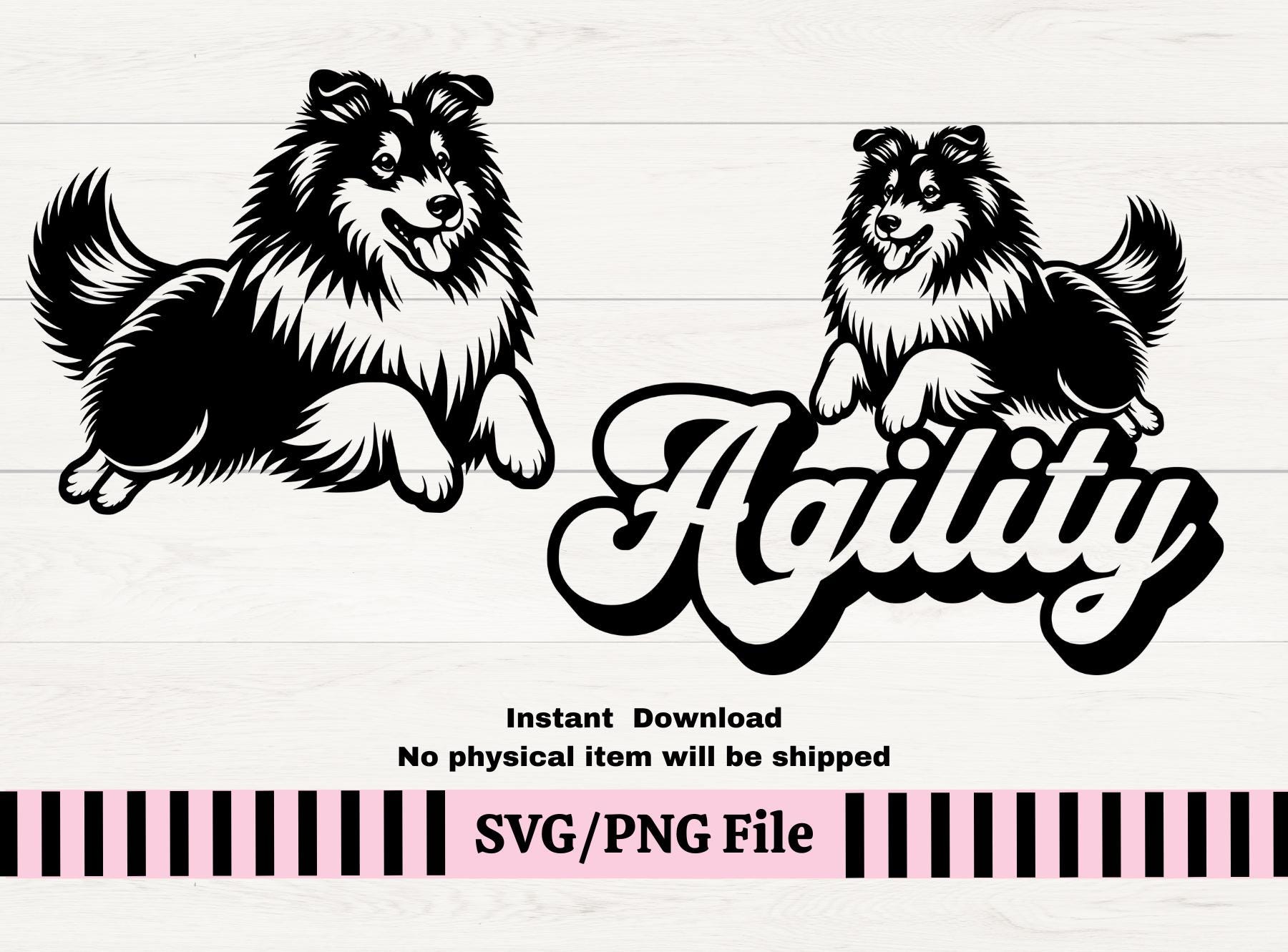 Sheltie Agility Dog SVG for Vinyl Decals, Shetland Sheepdog Agility ...