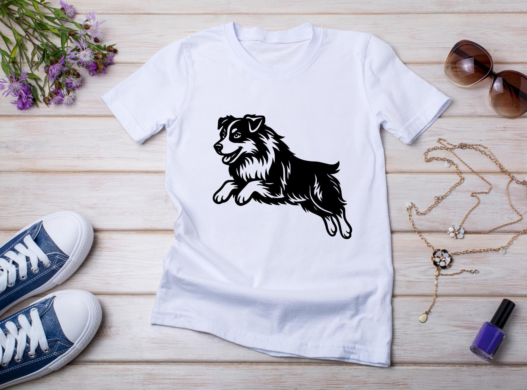 Aussie Agility Dog SVG for Vinyl Decals, Australian Shepherd Agility ...