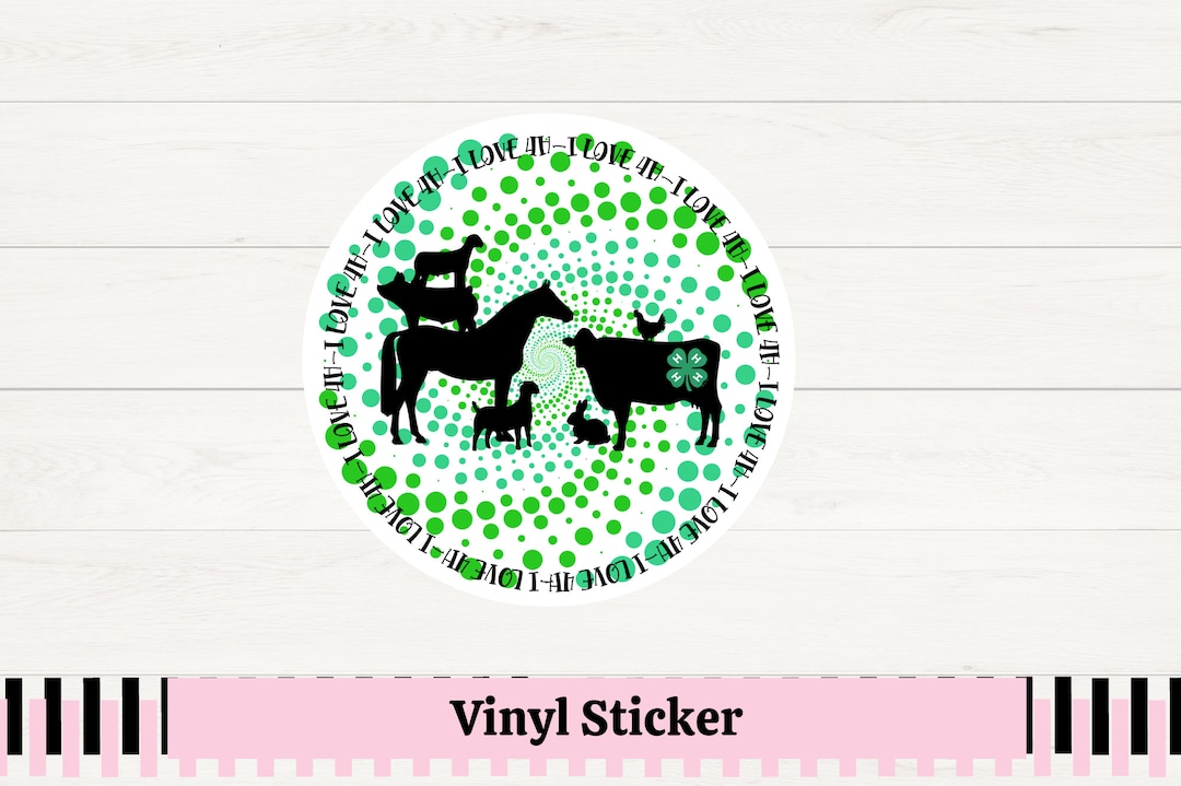 I Love 4H Sticker, Sticker for Junior Fair Kids, 4H Laptop Sticker ...