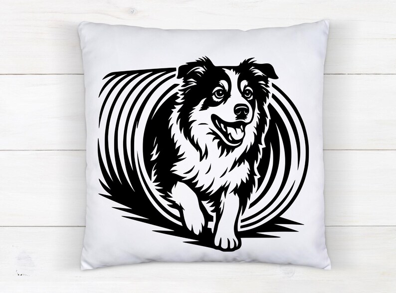 Aussie Agility Dog SVG for Vinyl Decals, Australian Shepherd Agility ...