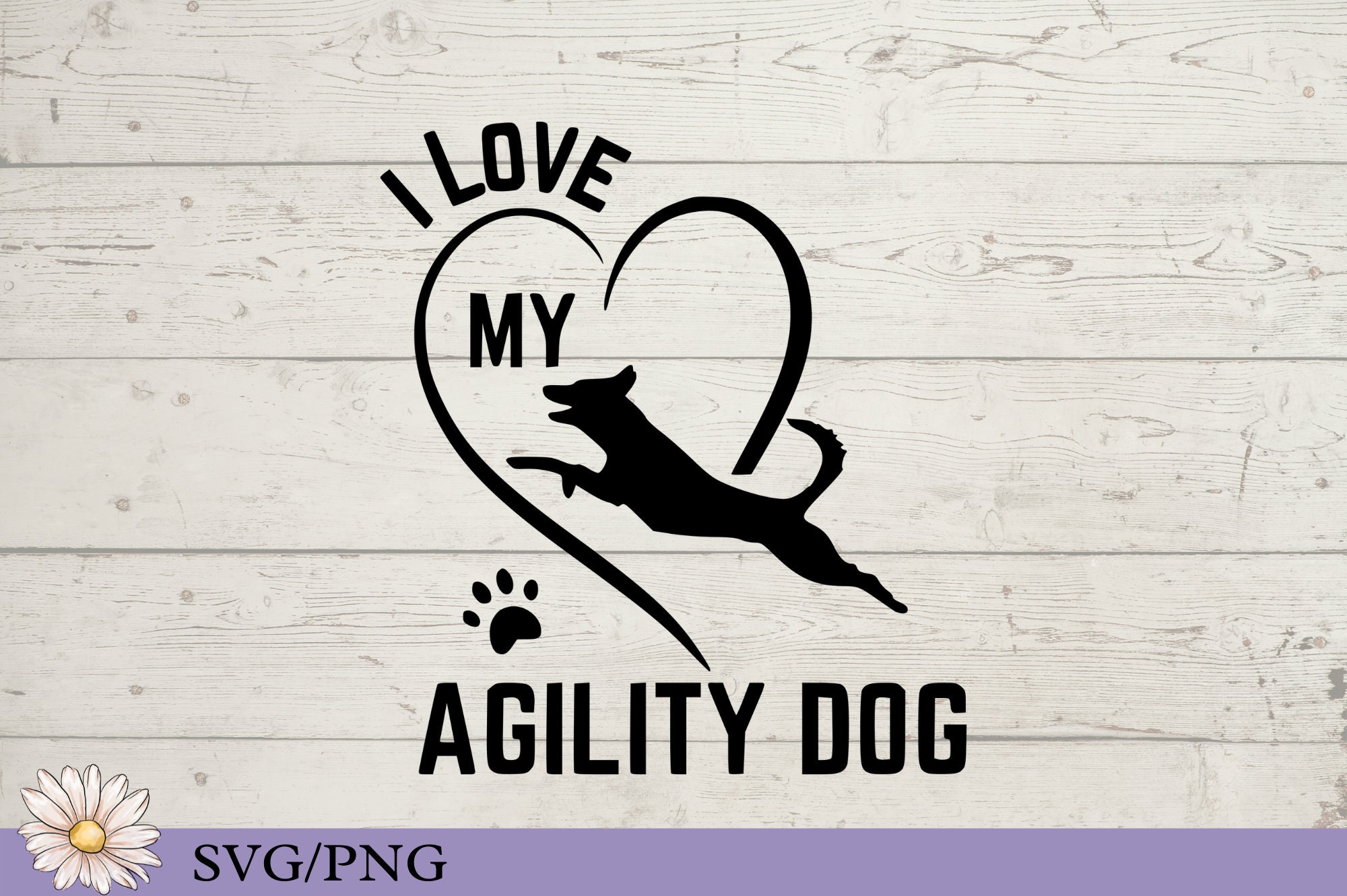 Agility Dog Decal SVG I Love My Agility Dog Border Collie - Etsy