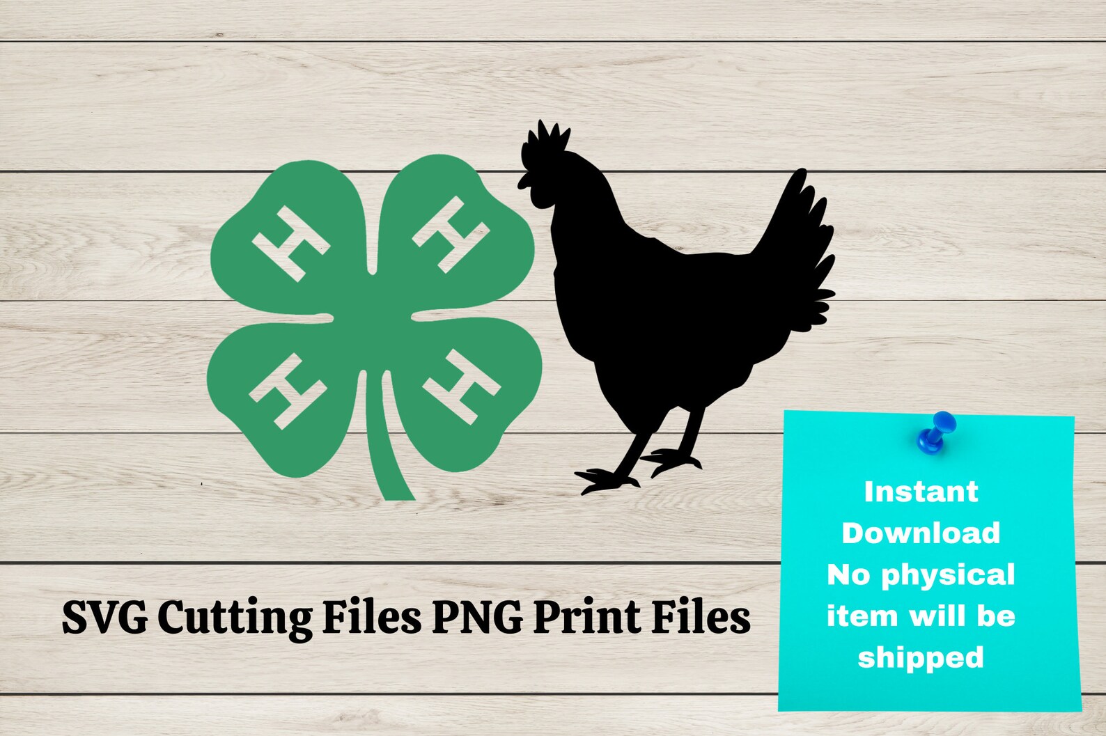 4H Clover SVG for Decals 4H Poultry Showmanship Svg for - Etsy
